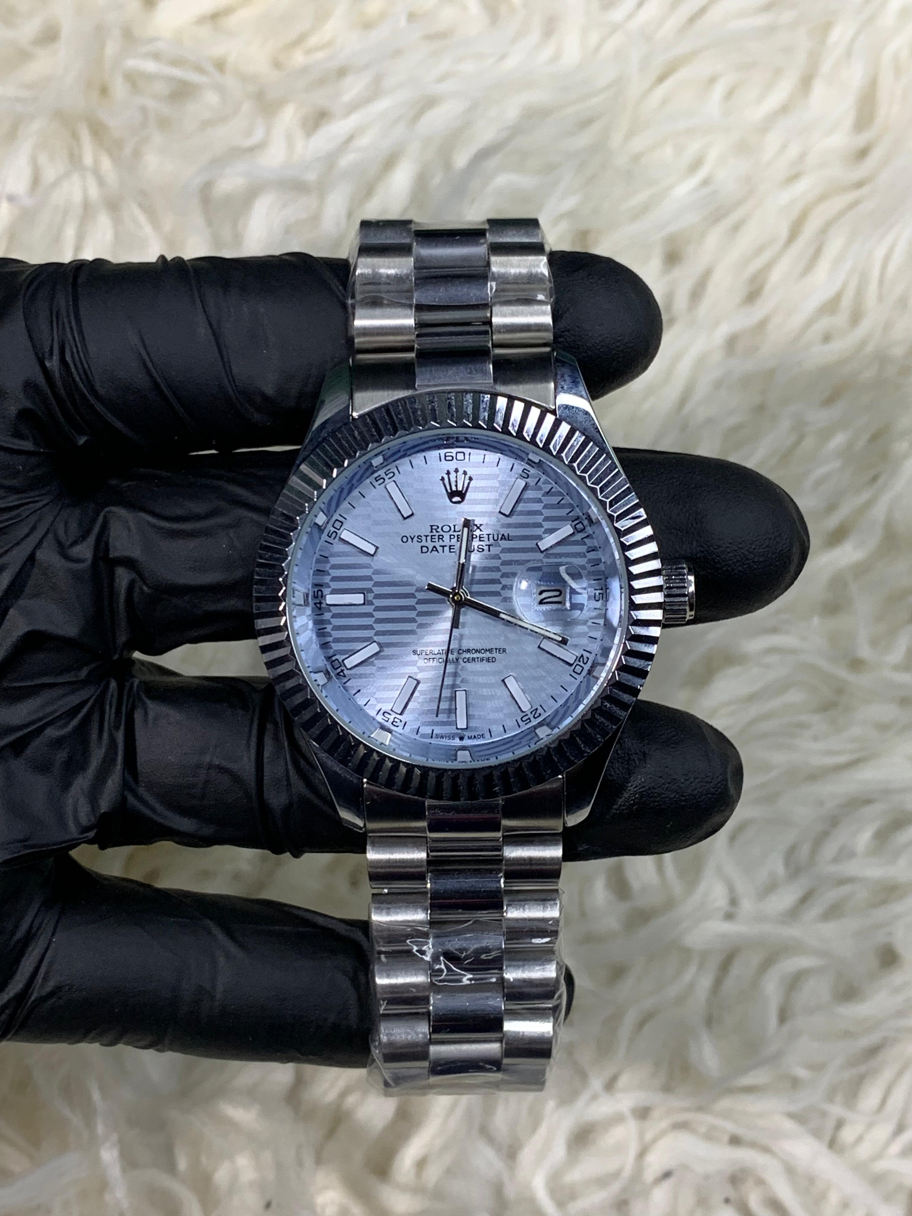 Rlx DateJust Silver Tiffany Dial – Premiere Watches